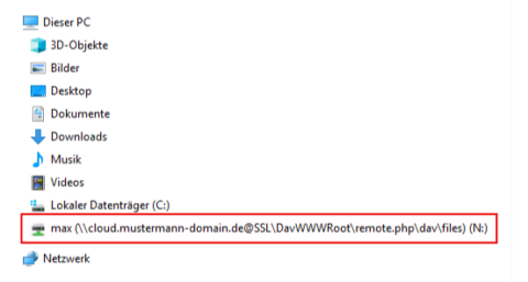 Nextcloud über WebDAV als Netzlaufwerk einbinden | DW-Online - Server, Hosting und Service mit ...